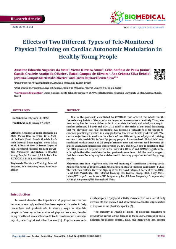 (PDF) Effects of Two Different Types of Tele-Monitored Physical ...
