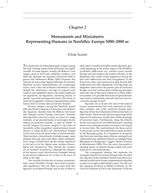 (PDF) Monuments and miniatures: representing humans in Neolithic Europe ...