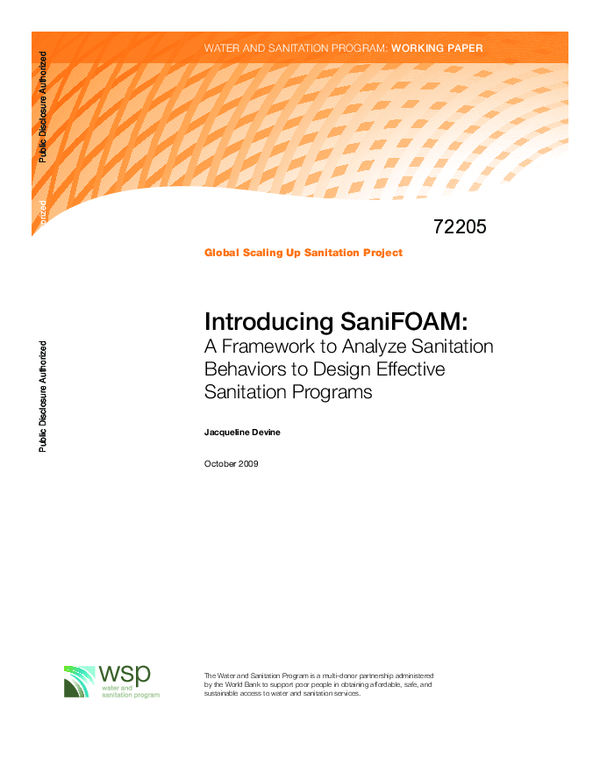 Pdf Introducing Sanifoam A Framework To Analyze Sanitation Behaviors To Design Effective
