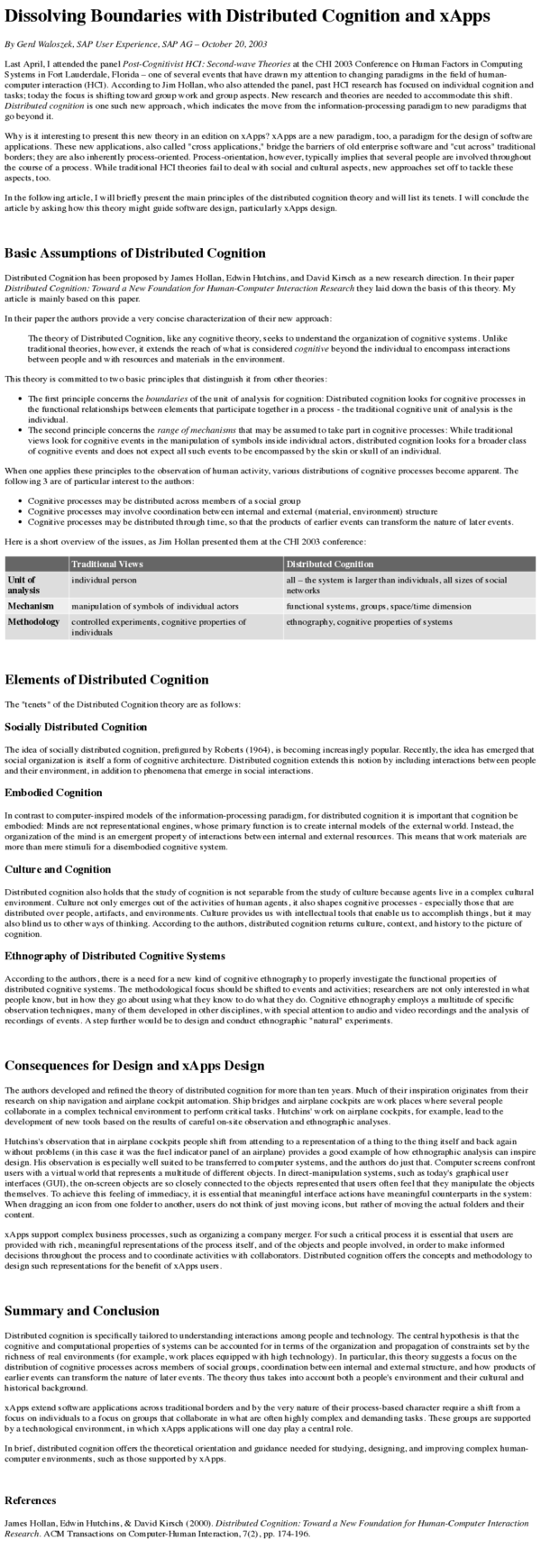 (PDF) Dissolving Boundaries with Distributed Cognition and xApps