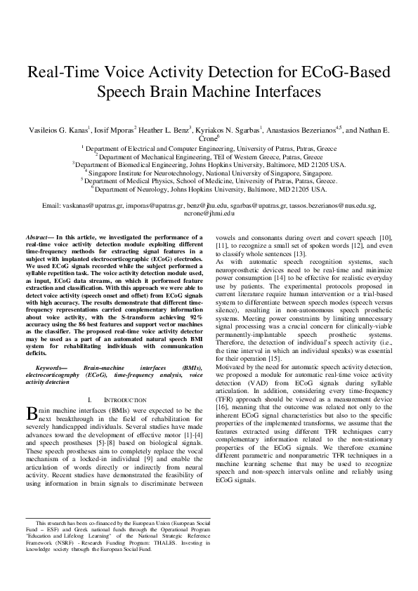 (PDF) Real-time voice activity detection for ECoG-based speech brain ...