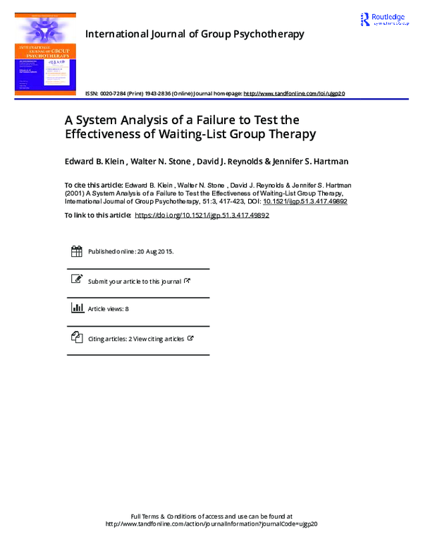 (PDF) A System Analysis of a Failure to Test the Effectiveness of ...