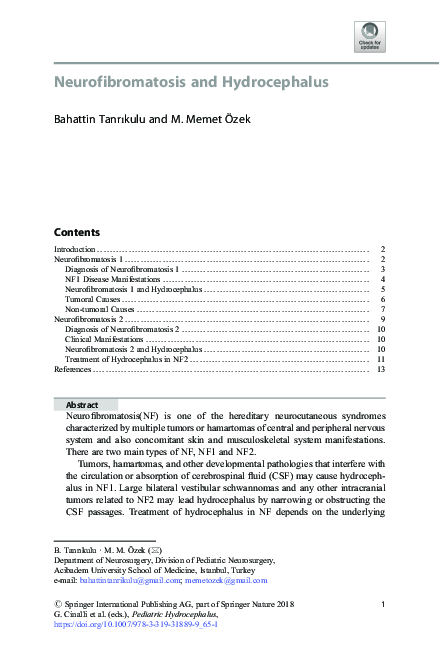 (PDF) Neurofibromatosis and Hydrocephalus