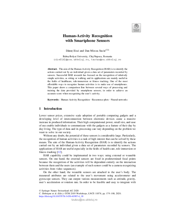 (PDF) Human-Activity Recognition with Smartphone Sensors