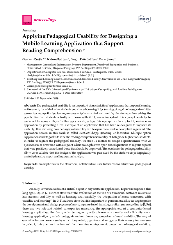 (PDF) Applying Pedagogical Usability for Designing a Mobile Learning ...