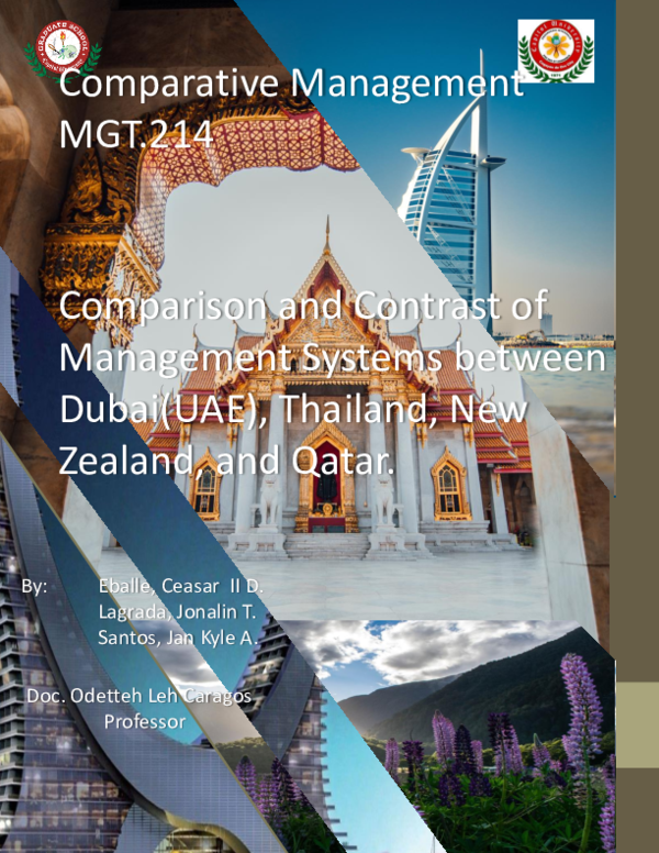 (PDF) Comparative Management Systems: Dubai, Thailand, New Zealand, and ...