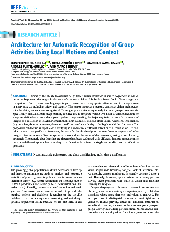 (PDF) Deep Learning for Group Activity Recognition