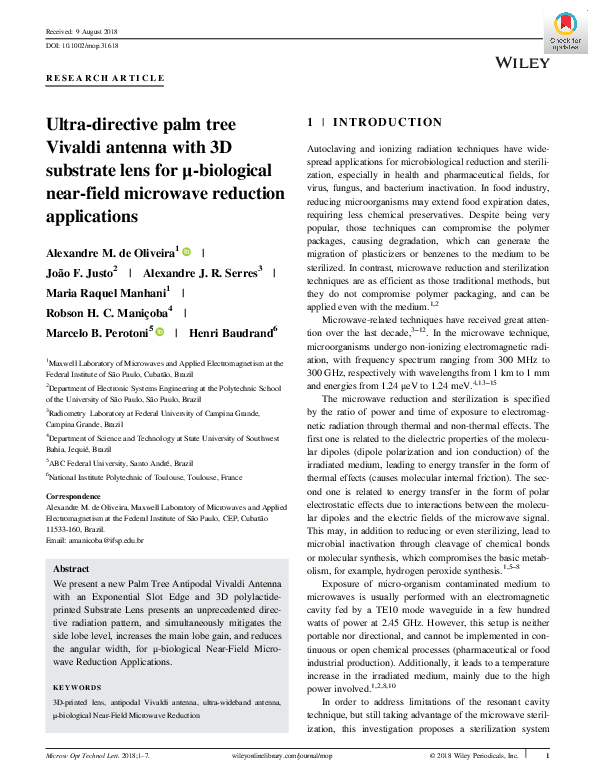 (PDF) Ultra-directive palm tree Vivaldi antenna with 3D substrate lens ...