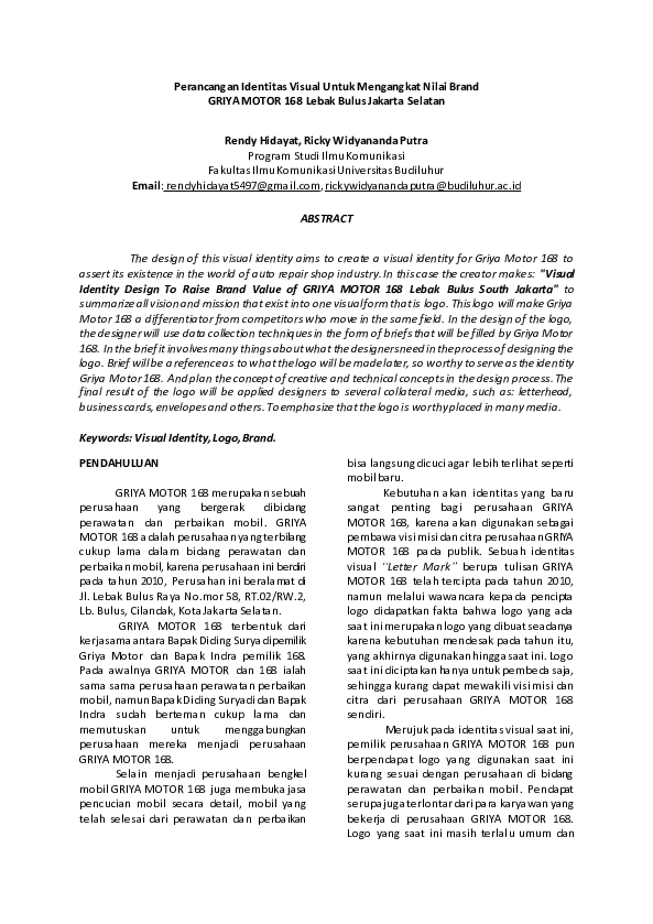 (PDF) Perancangan Identitas Visual Untuk Mengangkat Nilai Brand GRIYA ...