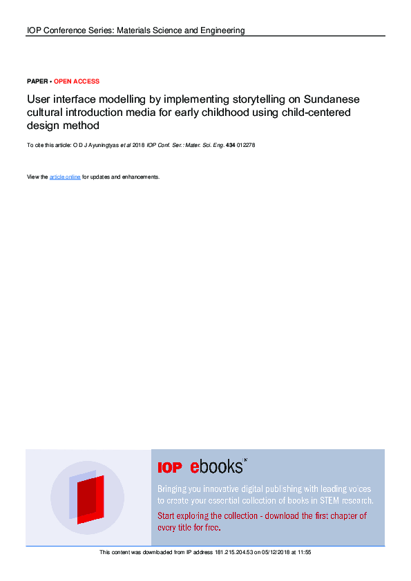 (PDF) User interface modelling by implementing storytelling on Sundanese cultural introduction ...