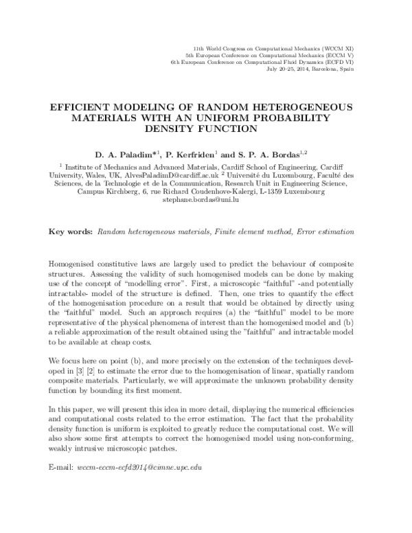 (PDF) Efficient modeling of random heterogeneous materials with an ...