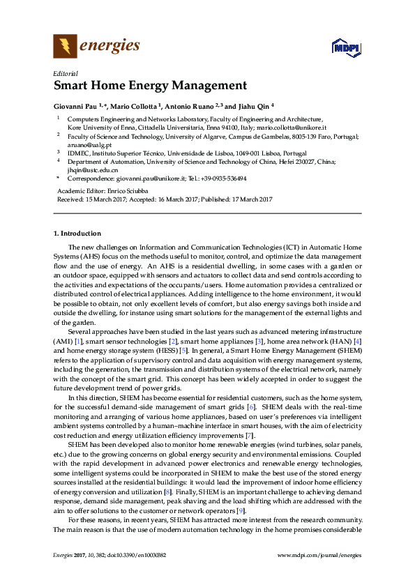(PDF) Smart Home Energy Management