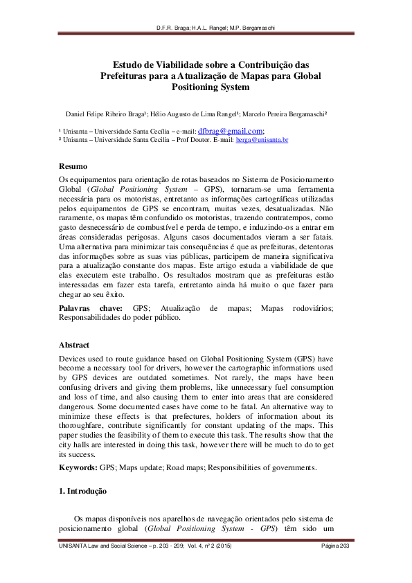 (PDF) Feasibility Study about Contribution by City Halls to Update Maps ...