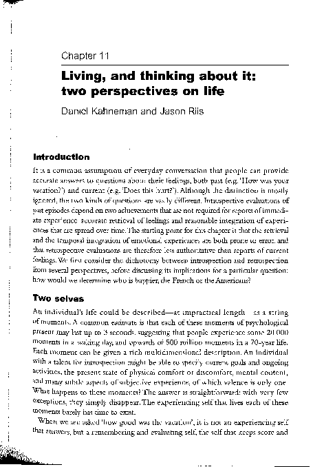 (PDF) Living, and thinking about it: two perspectives on life