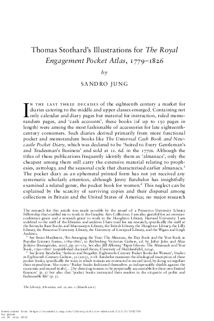 (PDF) Thomas Stothard's Illustrations for The Royal Engagement Pocket ...