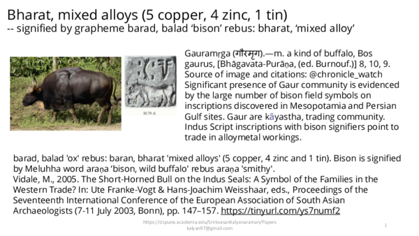 (PDF) Bharat, mixed alloys (5 copper, 4 zinc, 1 tin) -- signified by ...