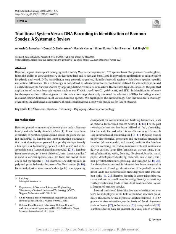 (PDF) Traditional system versus DNA barcoding in identification of ...