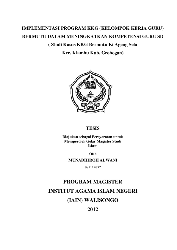 (PDF) Implementasi Program KKG (Kelompok Kerja Guru) Bermutu dalam ...