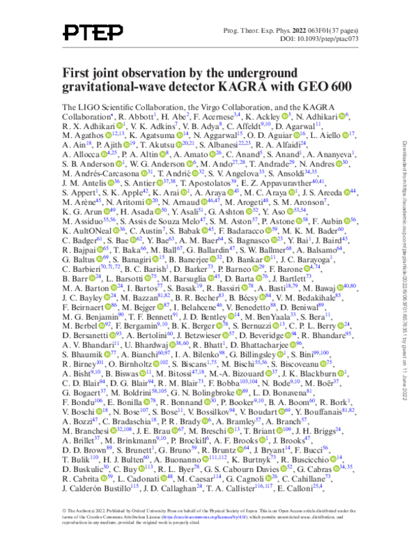 (PDF) First joint observation by the underground gravitational-wave ...