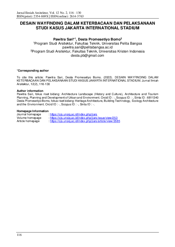 (PDF) DESAIN WAYFINDING DALAM KETERBACAAN DAN PELAKSANAAN STUDI KASUS ...