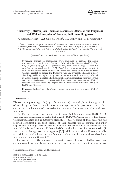 (PDF) Chemistry (intrinsic) and inclusion (extrinsic) effects on the ...