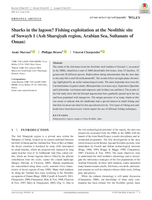 (PDF) Sharks in the lagoon? Fishing exploitation at the Neolithic site ...