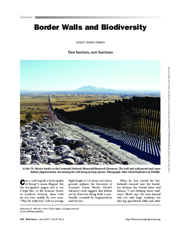 (PDF) Border Walls and Biodiversity