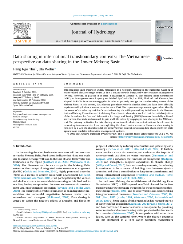 (PDF) Data sharing in international transboundary contexts: The Vietnamese perspective on data ...