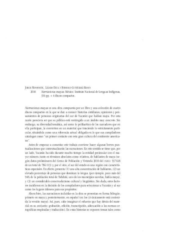 (PDF) Jorge Monforte, Lázaro Dzul y Rodrigo Gutiérrez Bravo. 2010 ...