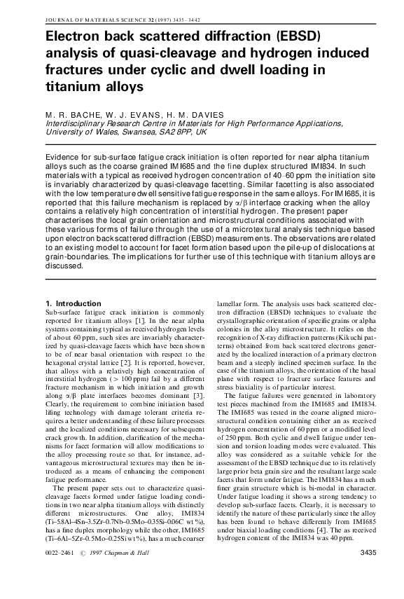 (PDF) Electron back scattered diffraction (EBSD) analysis of quasi ...