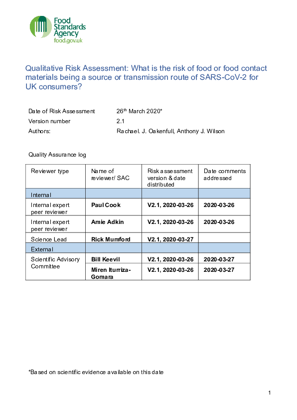 (PDF) Qualitative Risk Assessment