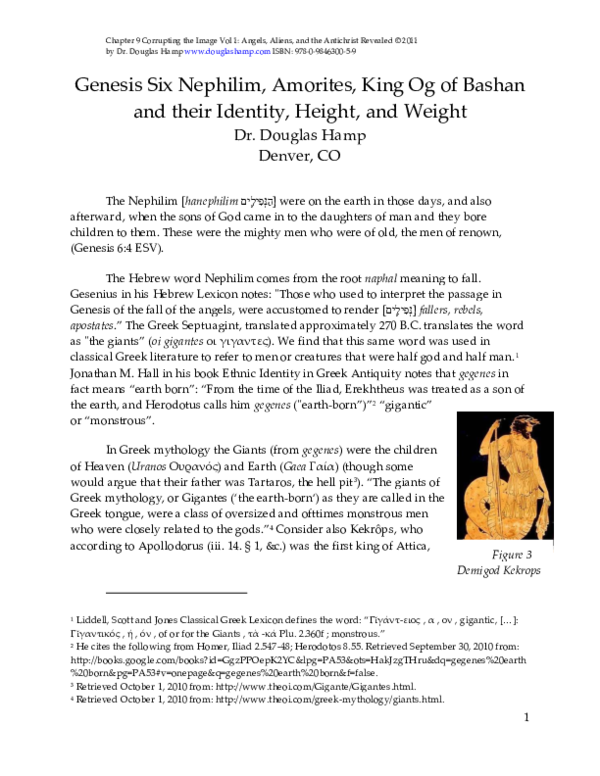 (PDF) Genesis Six Nephilim, Amorites, King Og of Bashan and their ...