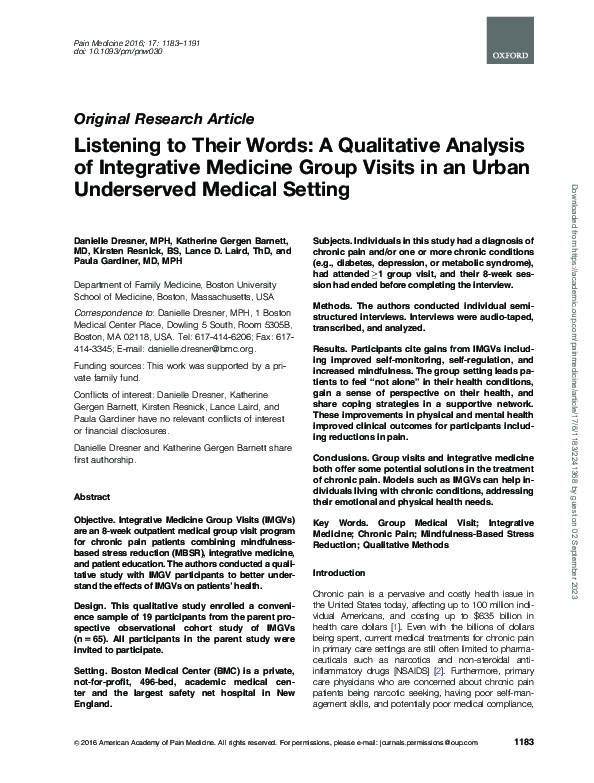 (PDF) Listening to Their Words: A Qualitative Analysis of Integrative ...