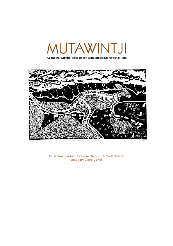 (PDF) Mutawintji. Aboriginal Cultural Association with Mutawintji ...