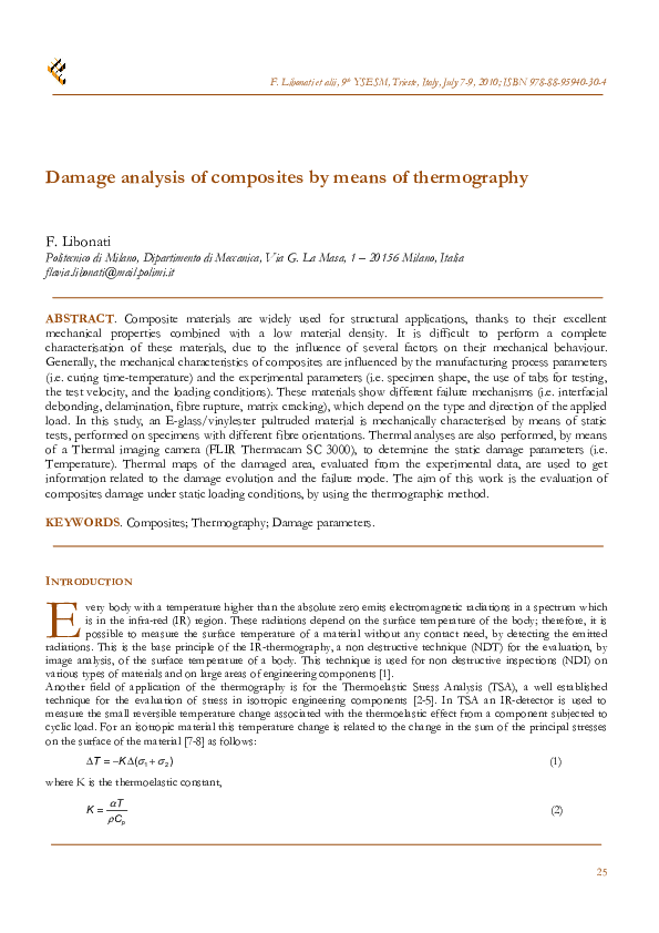 (PDF) Damage assessment of composite materials by means of ...