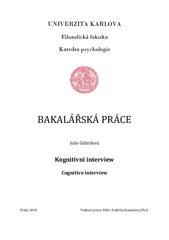 (PDF) Cognitive interview