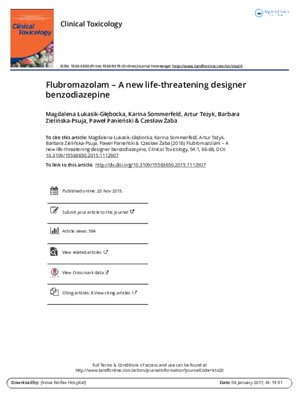 (PDF) Flubromazolam – A new life-threatening designer benzodiazepine