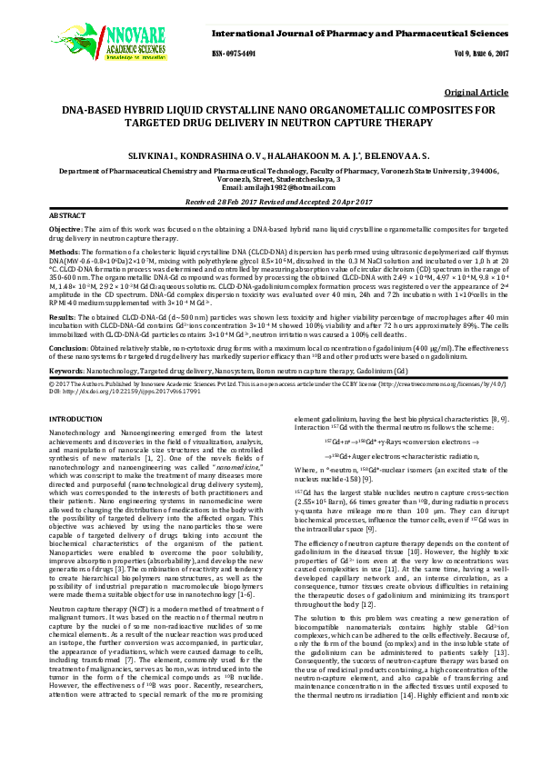 (PDF) DNA-BASED HYBRID LIQUID CRYSTALLINE NANO ORGANOMETALLIC ...