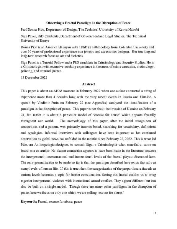 (DOC) Observing a Fractal Paradigm in the Disruption of Peace