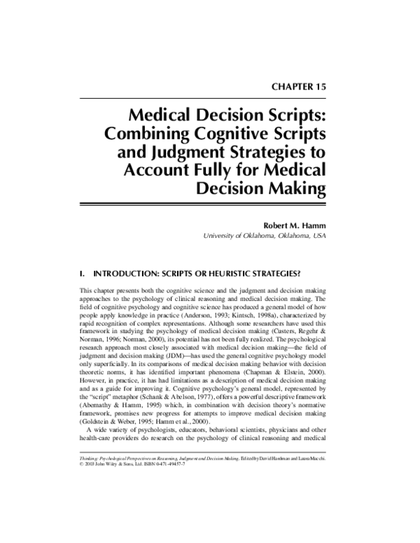(PDF) Thinking: psychological perspectives on reasoning, judgement and ...