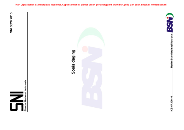 (PDF) SNI SOSIS DAGING AUL