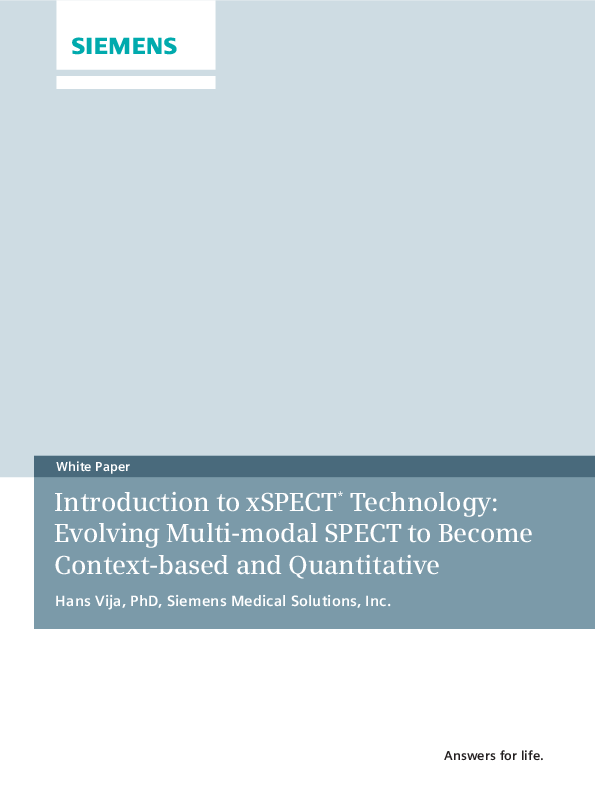(PDF) Introduction to xSPECT Technology: Evolving Multi-modal SPECT to ...