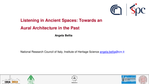 (PDF) Angela Bellia, Listening in Ancient Spaces: Towards an Aural ...