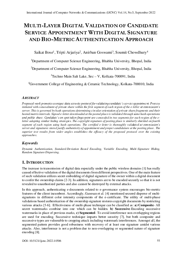 (PDF) Multi-Layer Digital Validation of Candidate Service Appointment with Digital Signature and ...