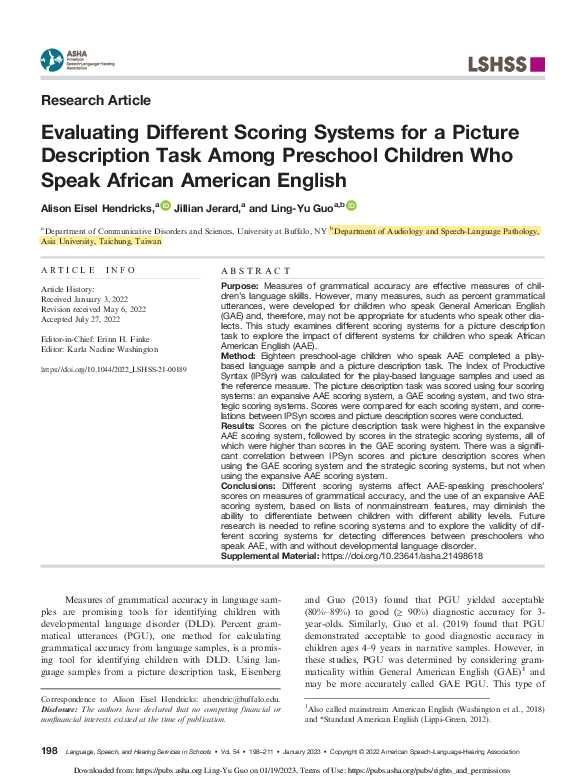 (PDF) 2023 Evaluating Different Scoring Systems for a Picture ...