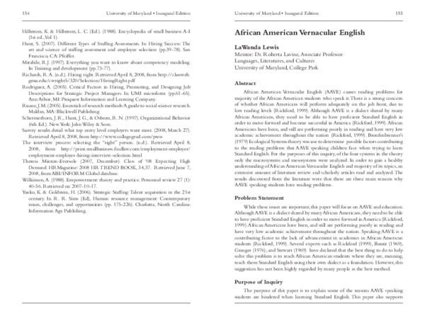 (PDF) African American Vernacular English