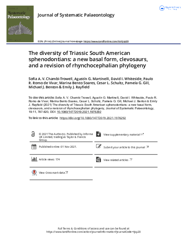 (PDF) The diversity of Triassic South American sphenodontians: a new ...