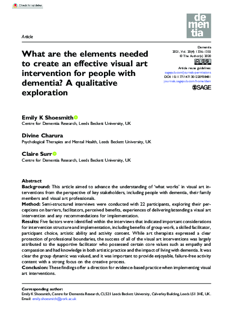 (PDF) What are the elements needed to create an effective visual art ...