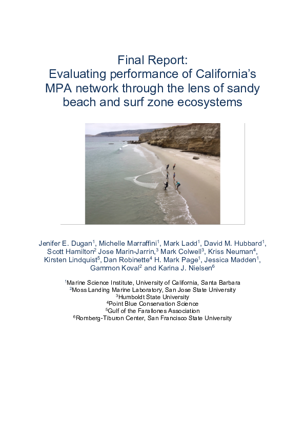 (PDF) Final Report: Evaluating performance of California’s MPA network ...