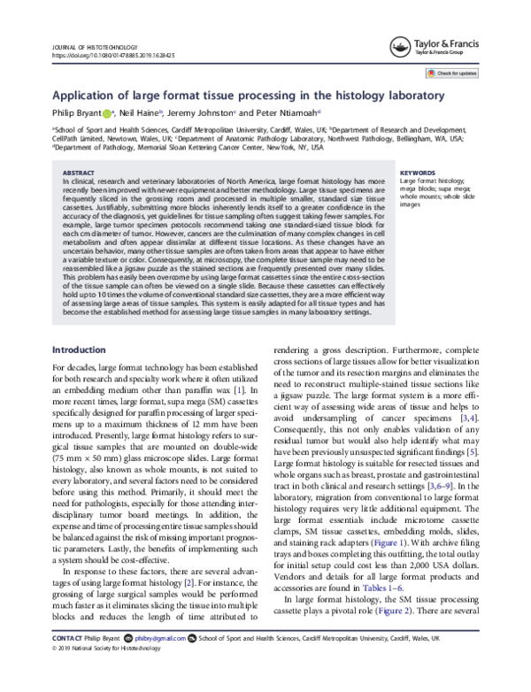 (PDF) Application of large format tissue processing in the histology ...